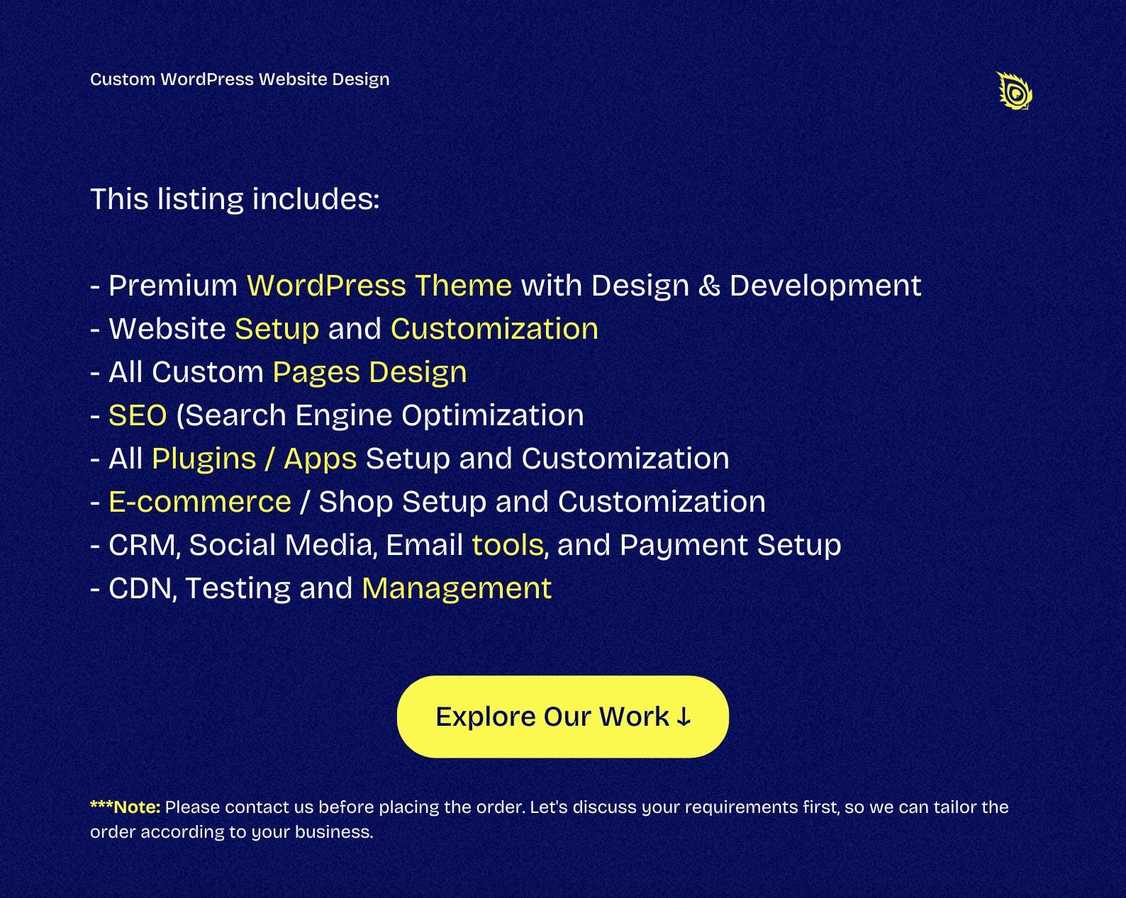 Custom Wordpress Website – Built for Impact, Designed to Convert. - Etsy