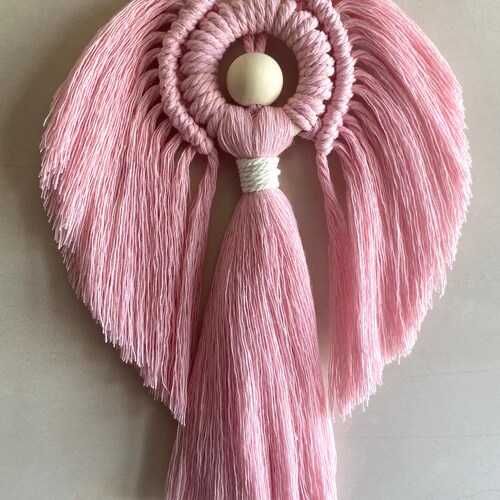 Large Rainbow Angel Wings Macrame Wall Hanging Pet Memorial - Etsy
