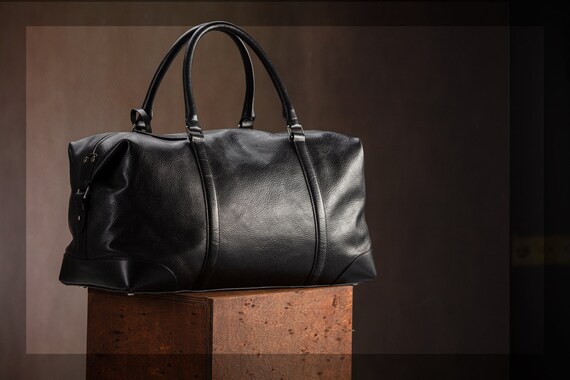 Leather Weekender Bag Handmade Full Grain Leather Duffle | Etsy