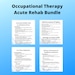 Occupational Therapy Acute Care Rehab Bundle, Cheat Sheet, Reference ...