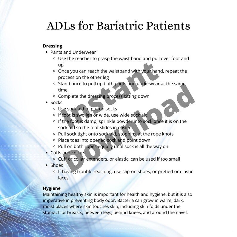 Acute Care Rehab, ADL Bundle, Occupational Therapy, OT, Study Guide ...