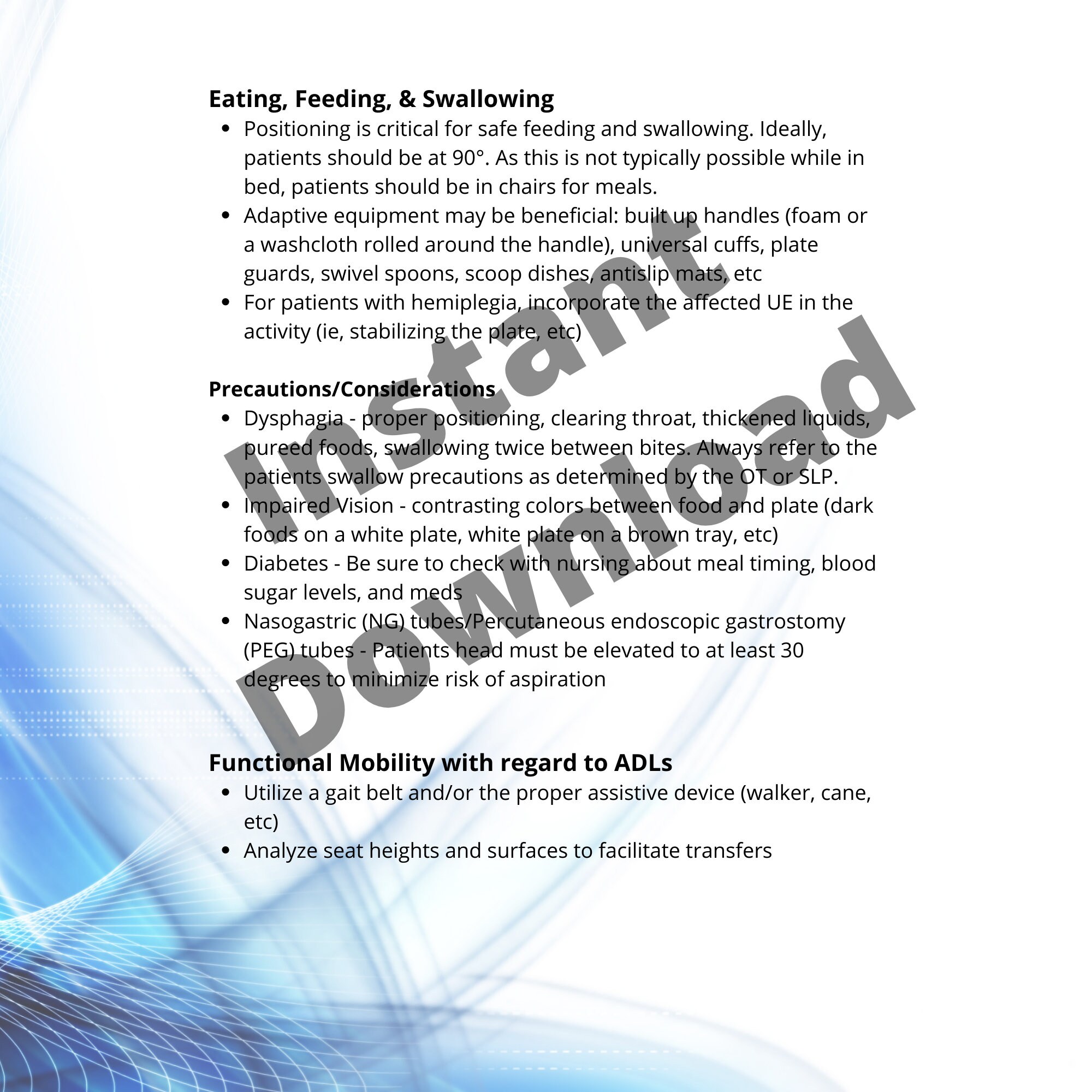 Acute Care Rehab, Adls, Activities of Daily Living, Occupational ...