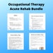Occupational Therapy Acute Care Rehab Bundle, Cheat Sheet, Reference ...