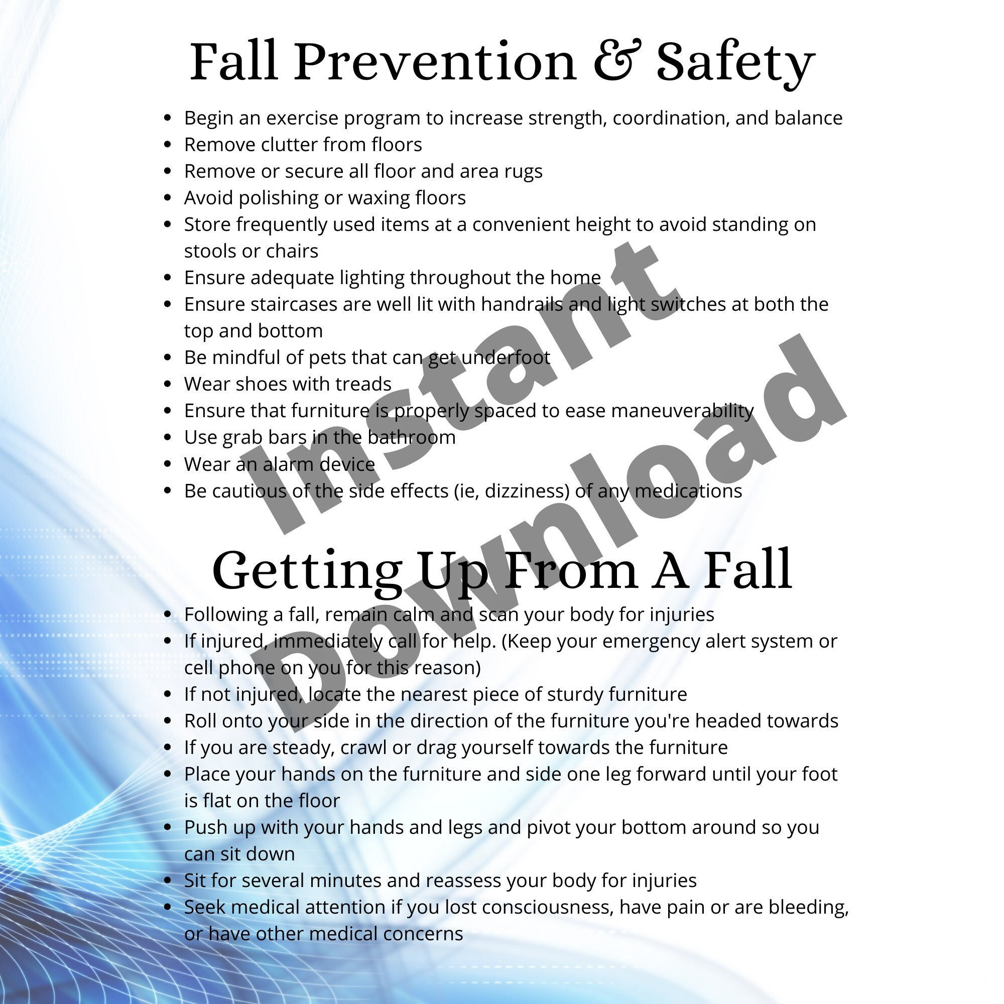 Acute Care Rehab, Fall Prevention & Safety Tips, Occupational Therapy ...
