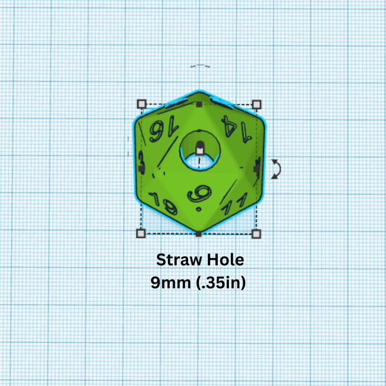 D20 Straw Buddy Straw Topper Digital 3D Print STL File - Etsy