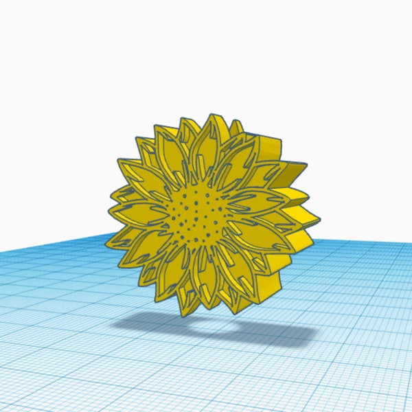 Sunflower Stl File - Etsy
