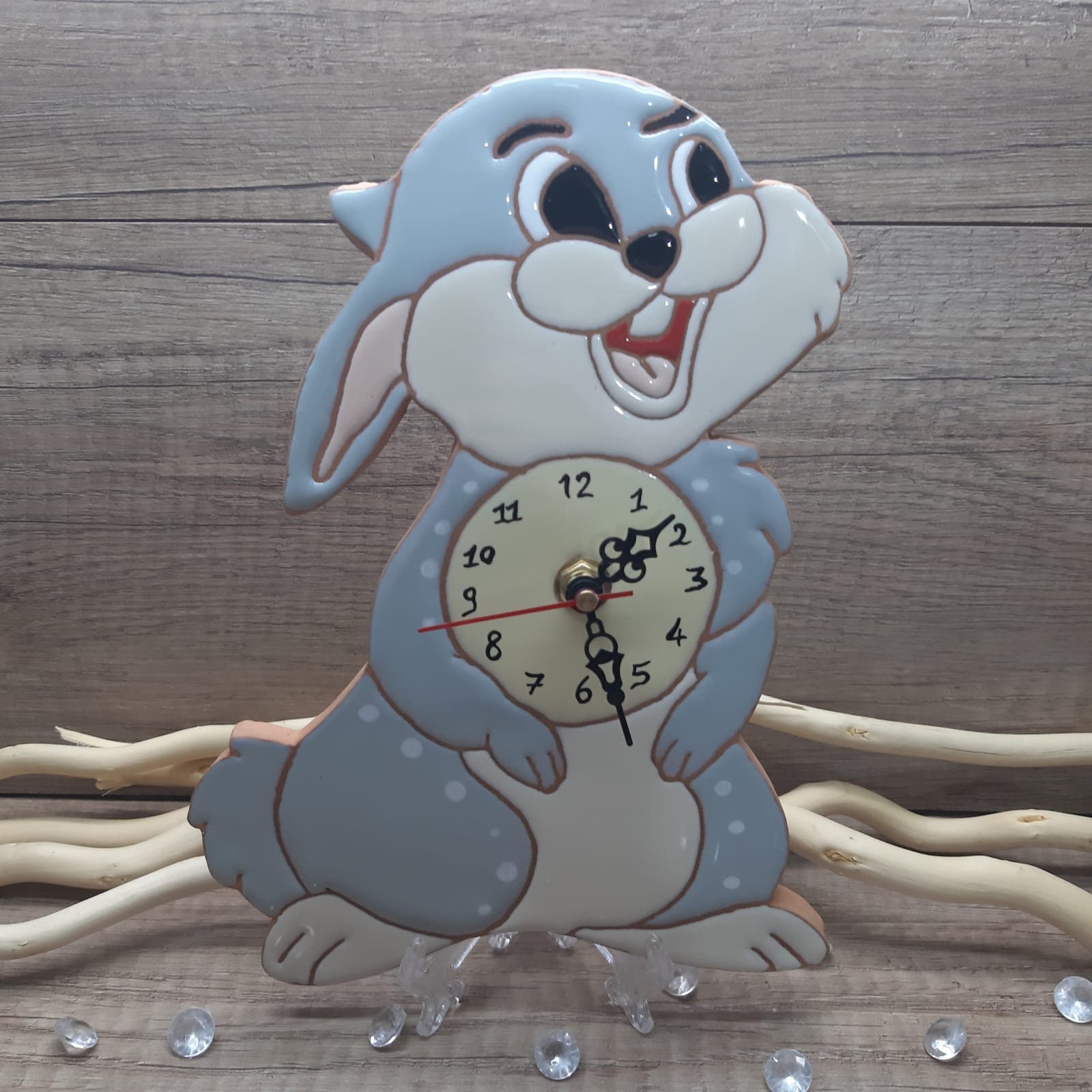 Beautiful ceramic clock shaped in the shape of a rabbit | Etsy