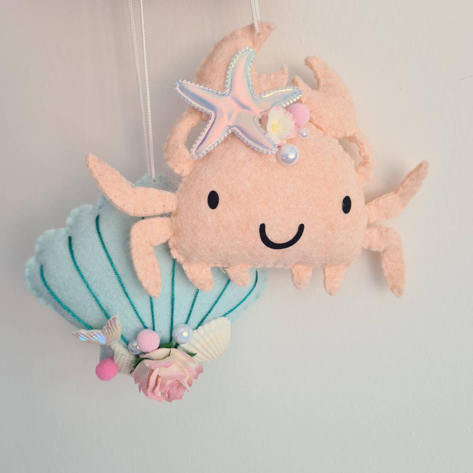 Felt Crab Felt Shell Mermaid Decor Felt Sea Creatures - Etsy