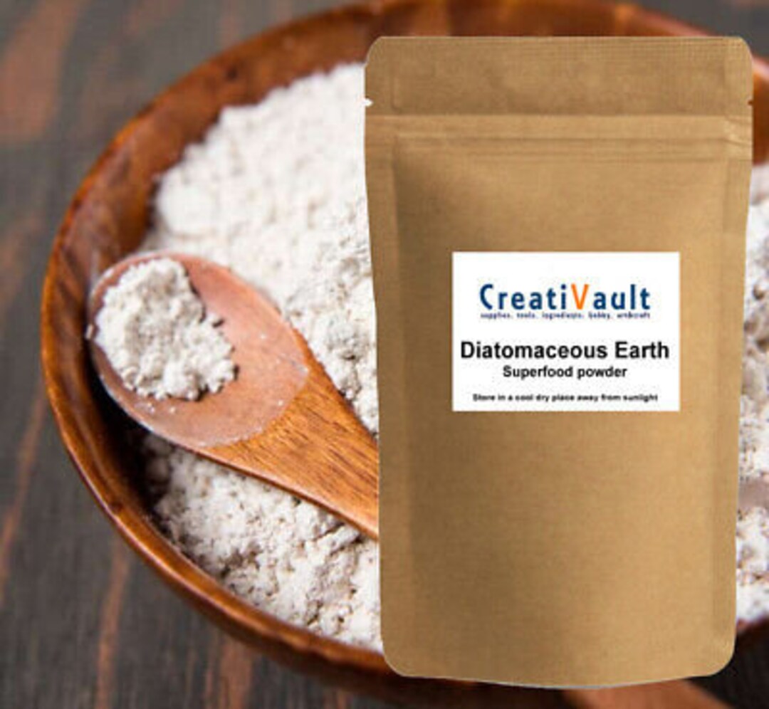Natural Diatomaceous Earth Fossil Shell Flour, Vegan, Food Grade, Detox ...