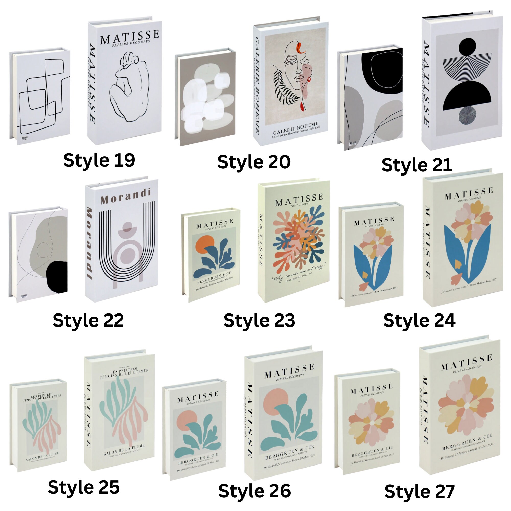 Arts Fake Books for Decoration Storage Box, Openable Book Box Coffee ...