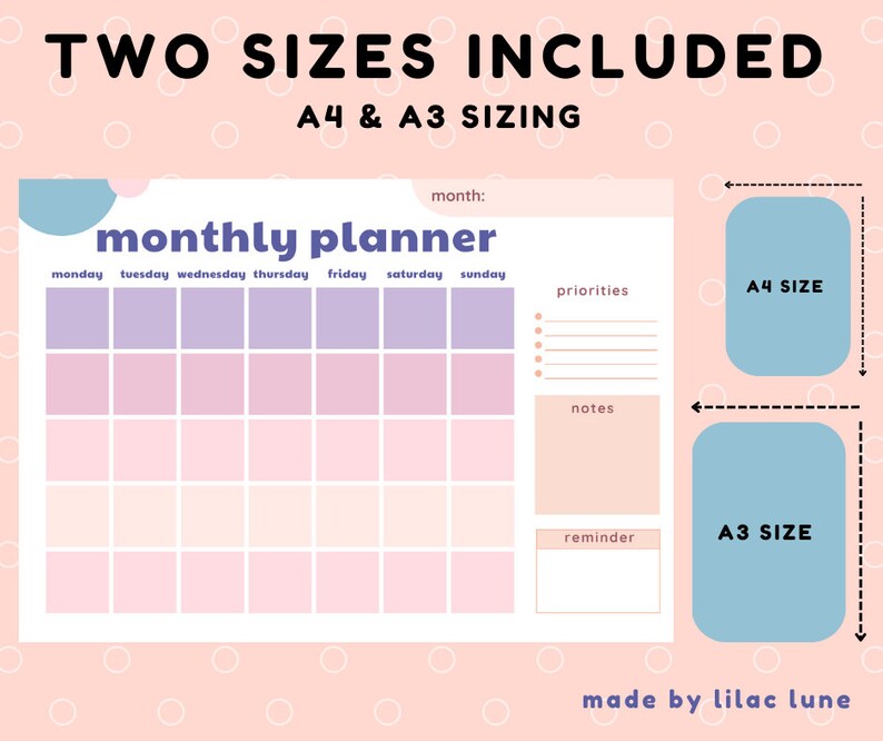 Monthly Planner | Planner Printables | Digital Download | 2023 Planner ...