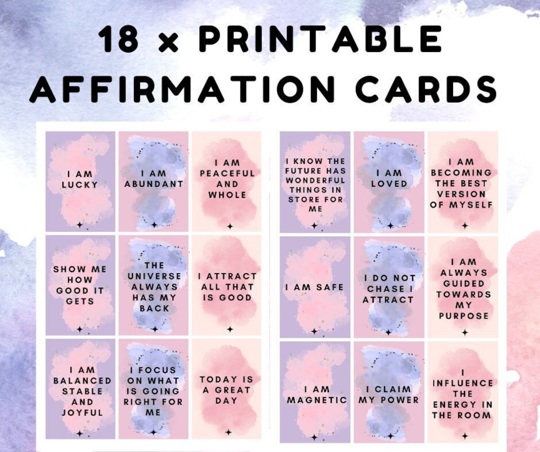 Printable Affirmation Cards | Printable Affirmations | Motivational ...