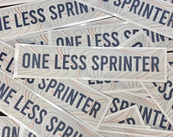 One Less Sprinter Sticker - Etsy