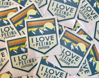 I Love Peeing Outside Sticker - Etsy