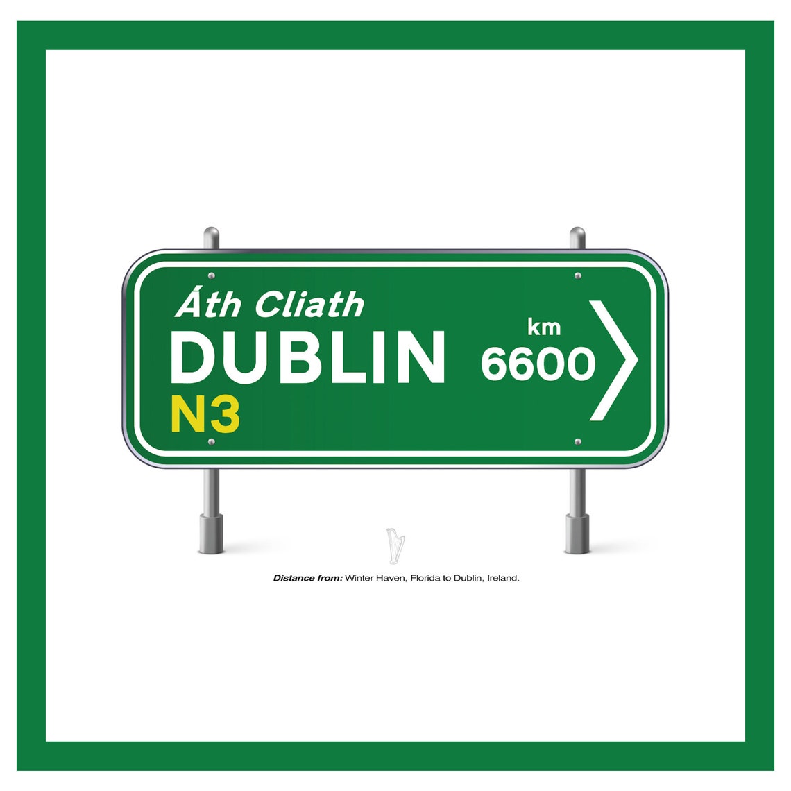 Customisable and Personalised Dublin Road Signs Prints of | Etsy