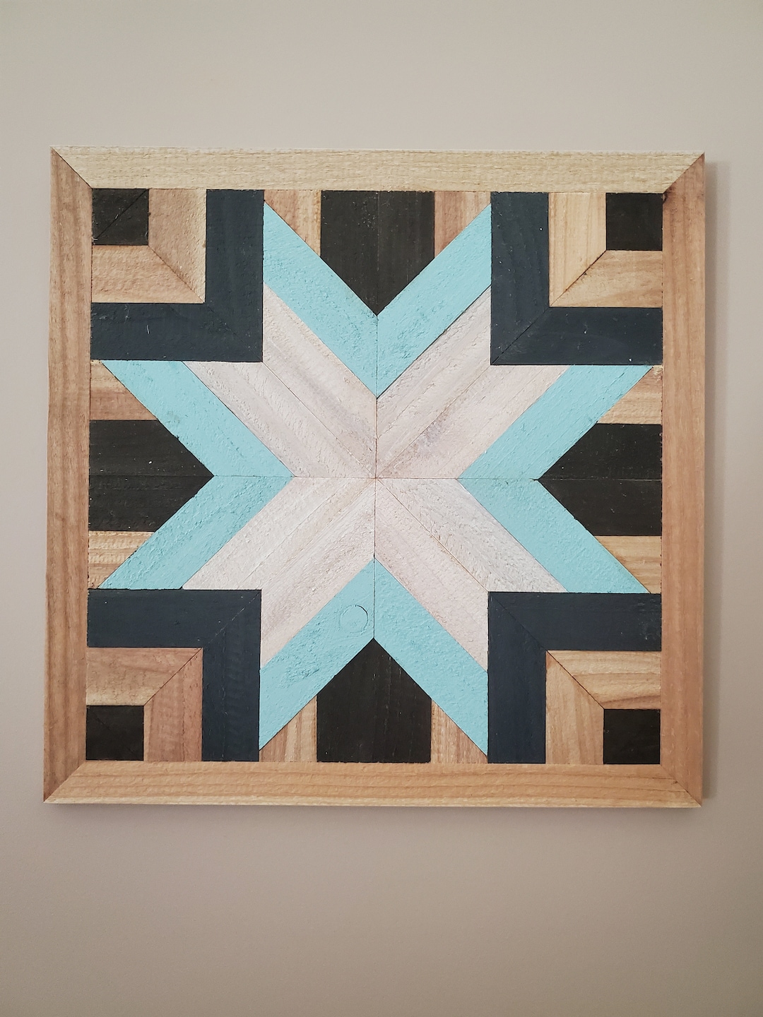 Handmade Wall Art, Aztec, Geometric Art, Wooden, Home Decor, Farm Quilt ...