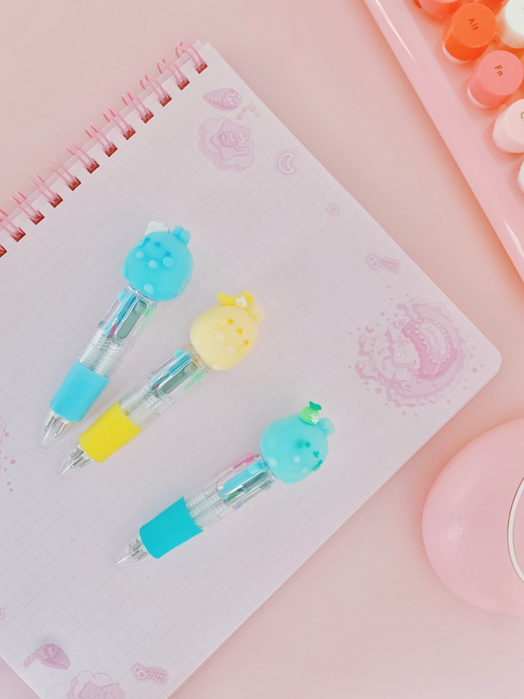 Mini Molang Bunny Press Pen - Kawaii Pen - Office and School Supplies ...