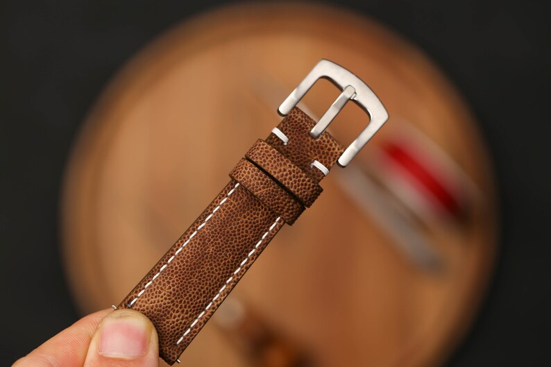 Signature Brown Leather Watch Strap Vintage Watch Strap for - Etsy