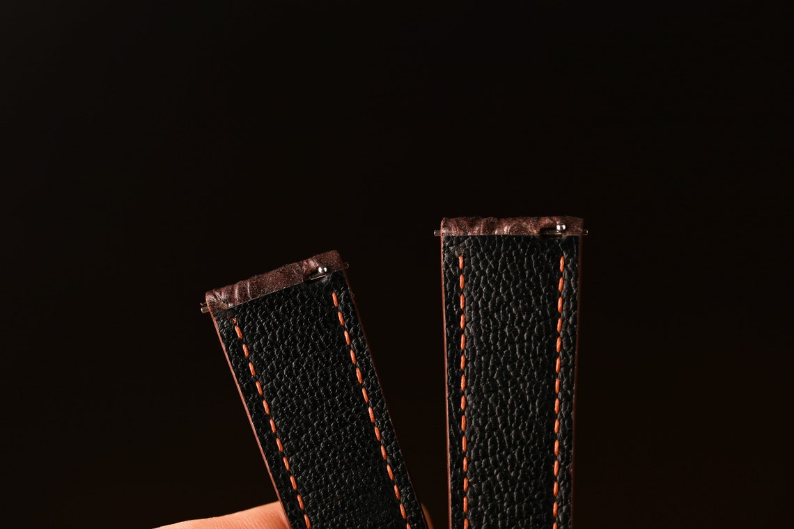 Bespoke Nubuck Brown Leather Watch Strap Basic Watch Strap - Etsy