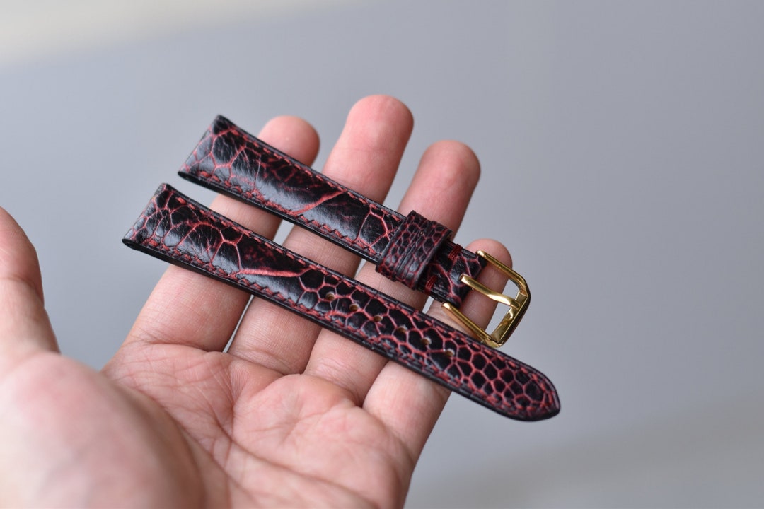 Bespoke Two Tone Exotic Leather Watch Band, Rolex Breitling Grand Seiko ...