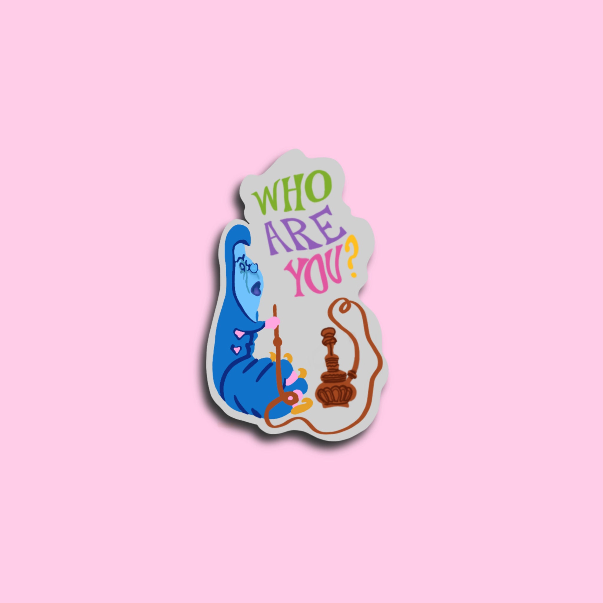 Who Are You Alice in Wonderland Sticker Hippie Water Bottle Stickers ...