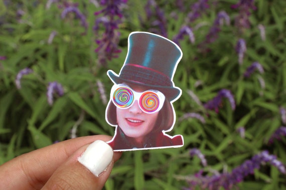 Willy Wonka Sticker Trippy Stickers Meme Stickers Hippie - Etsy UK