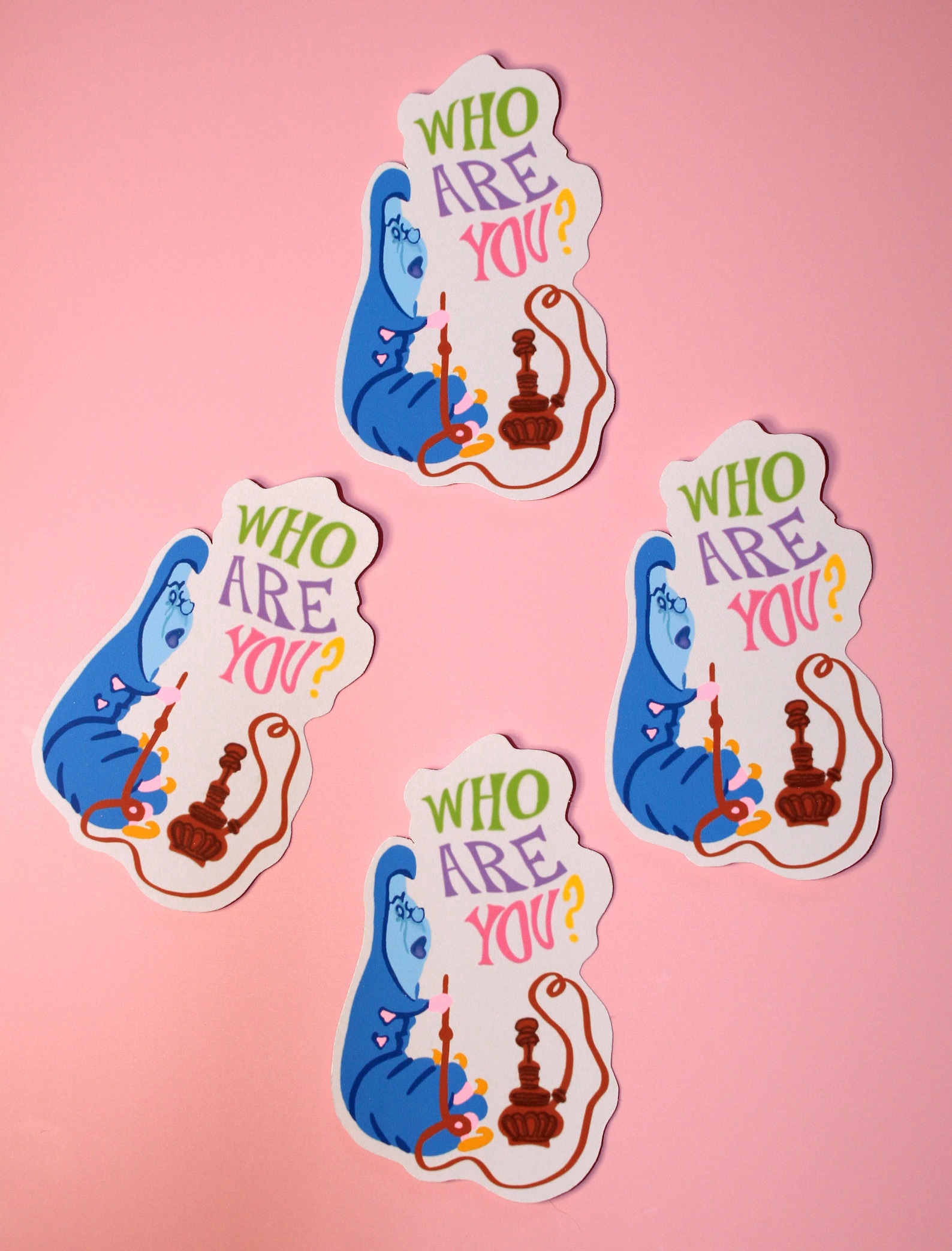 Who Are You Alice in Wonderland Sticker Hippie Water Bottle Stickers ...