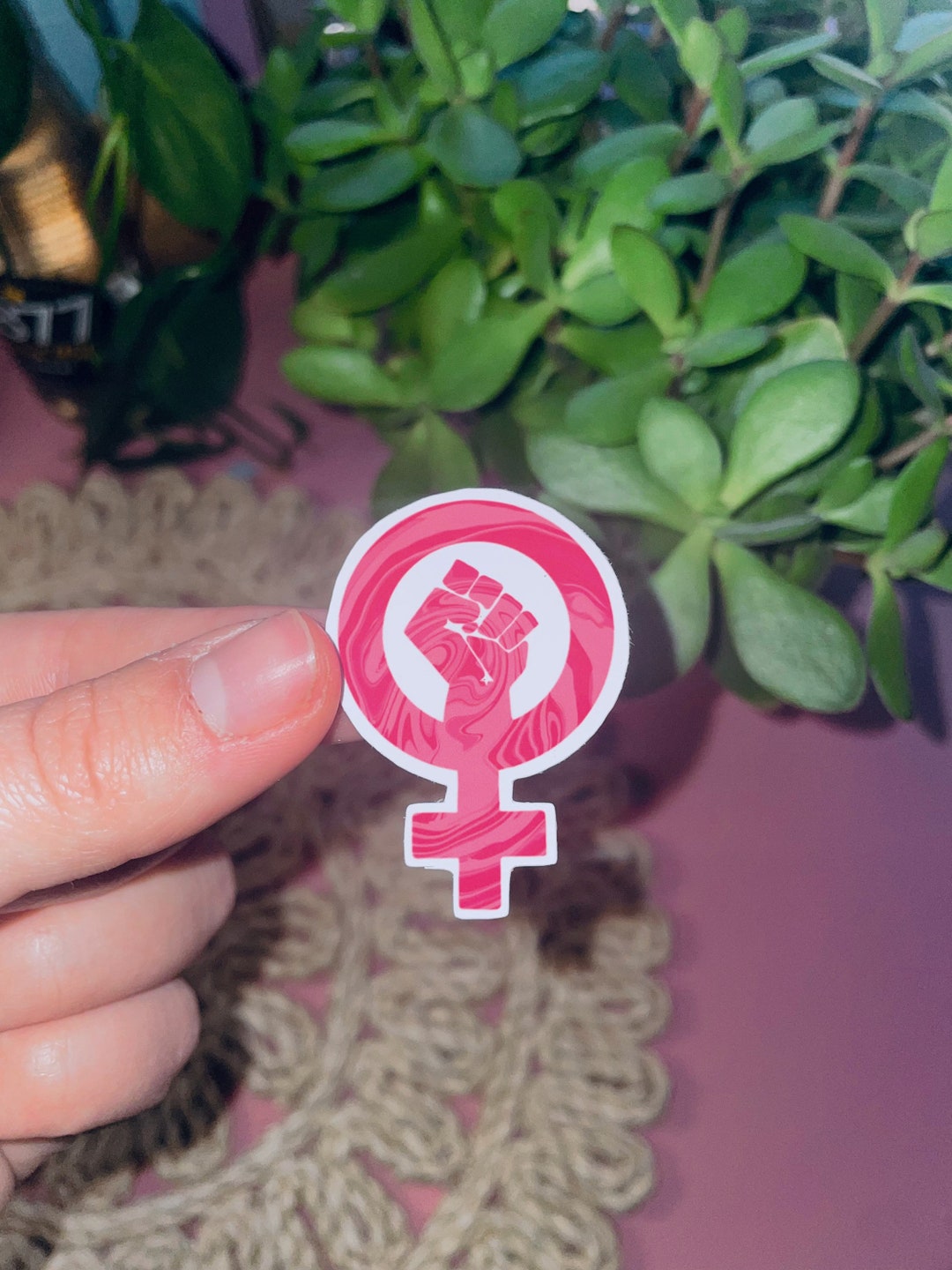 Feminist Symbol Sticker | Female Symbol Sticker | Pink Stickers ...