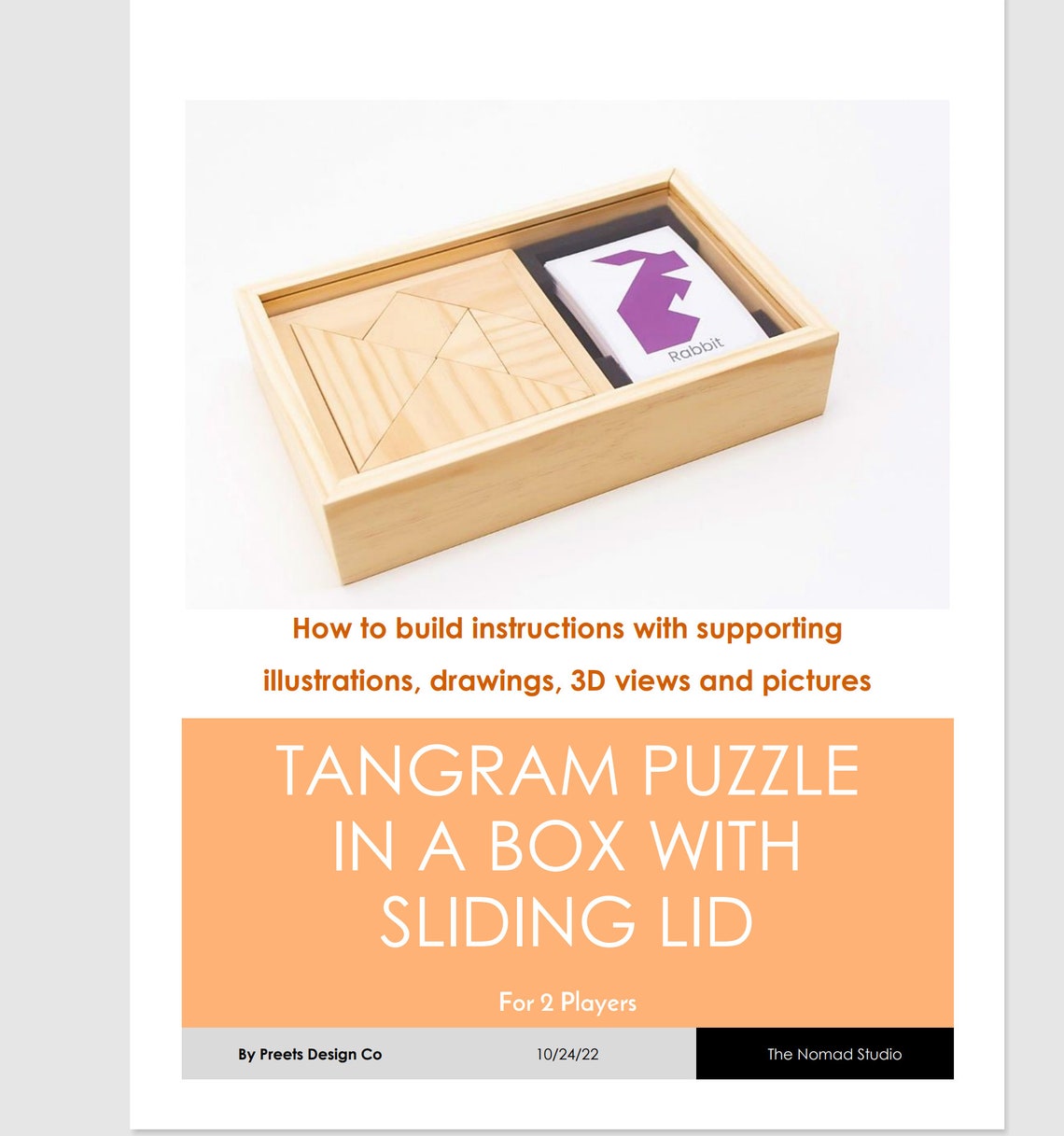 How to Build a Wooden Tangram Puzzle Set in a Box With Sliding - Etsy