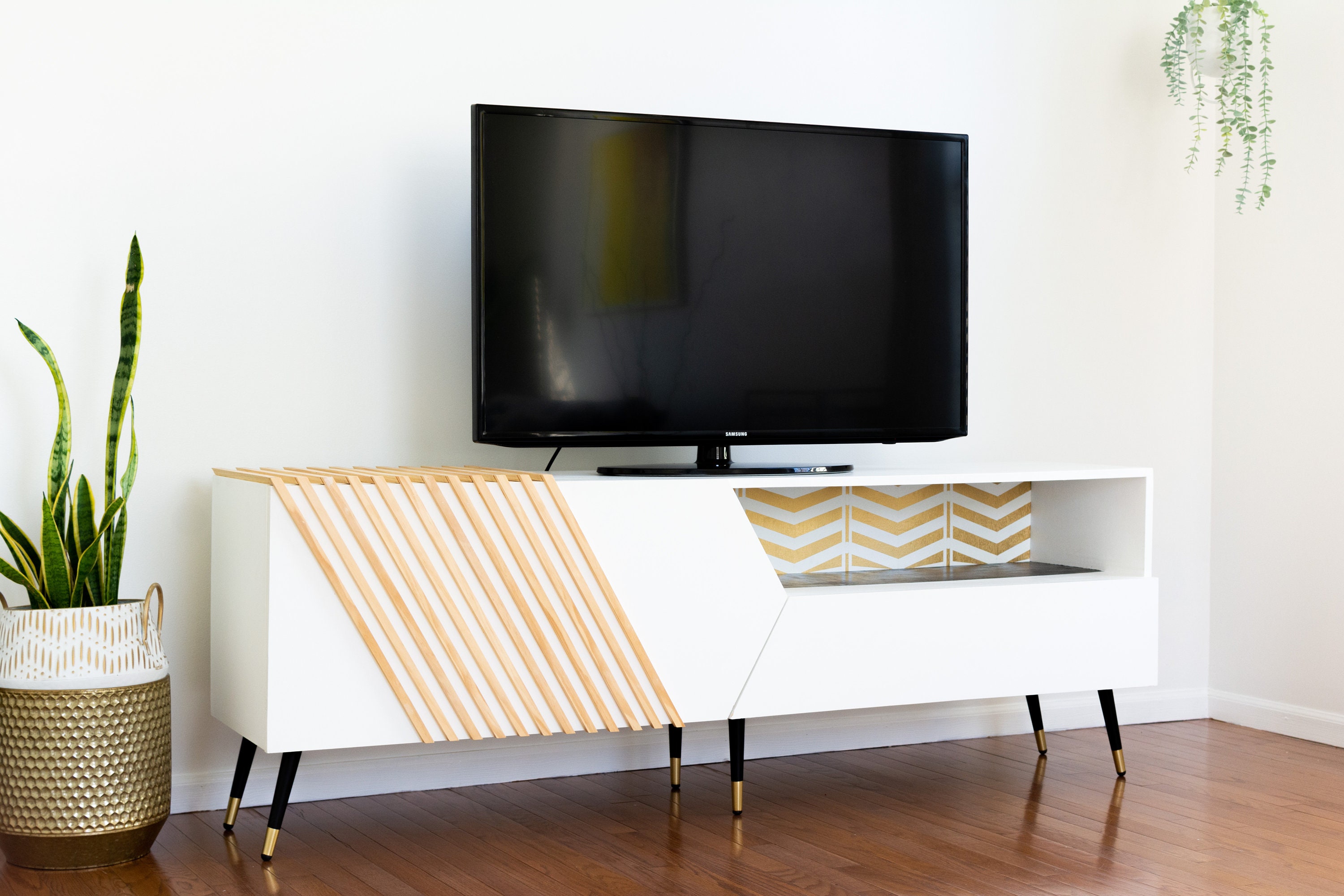 DIY Modern TV Console, Media Cabinet, TV Unit Digital File With Build ...