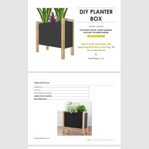 Modern DIY Planter Box for Herb Garden, Front Porch , Balcony ...