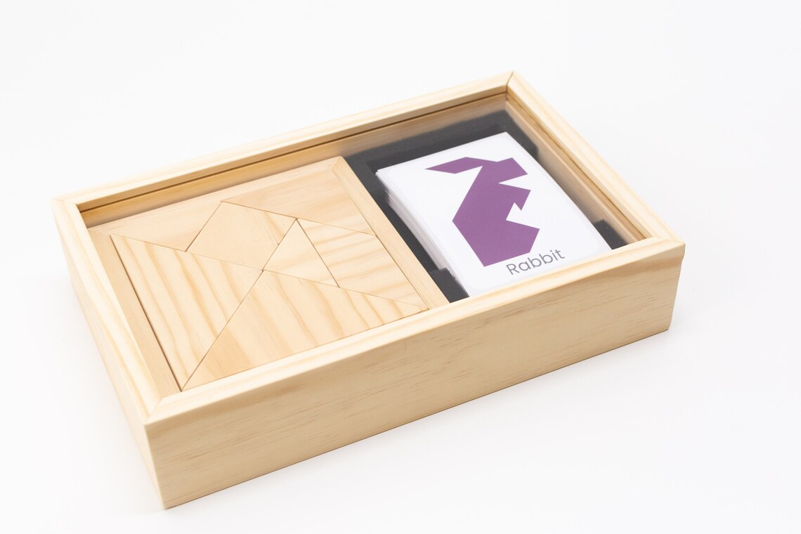 DIY Wooden Tangram Puzzle Set 2 Player Set - Digital Download File on ...