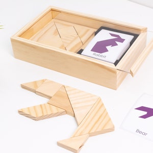 DIY Wooden Tangram Puzzle Set 2 Player Set - Digital Download File on How to Build From Scratch ...