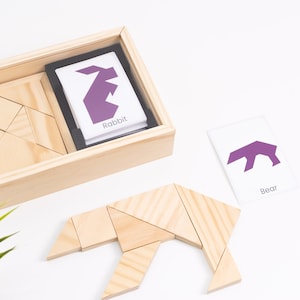 How to Build a Wooden Tangram Puzzle Set in a Box With Sliding Lid, 2 ...