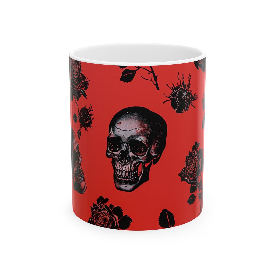 Gothic Skull Mug Emo Mugs Goth Mugs Cute Mugs Grunge Mugs - Etsy