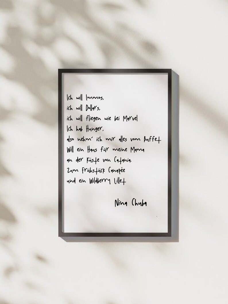 Wildberry Lillet Lyrics Nina Chuba Lyrics Digital Download Etsy