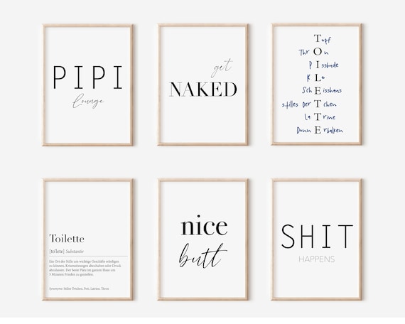 Poster Set Badezimmer Bathroom Print Set Download Print - Etsy.de
