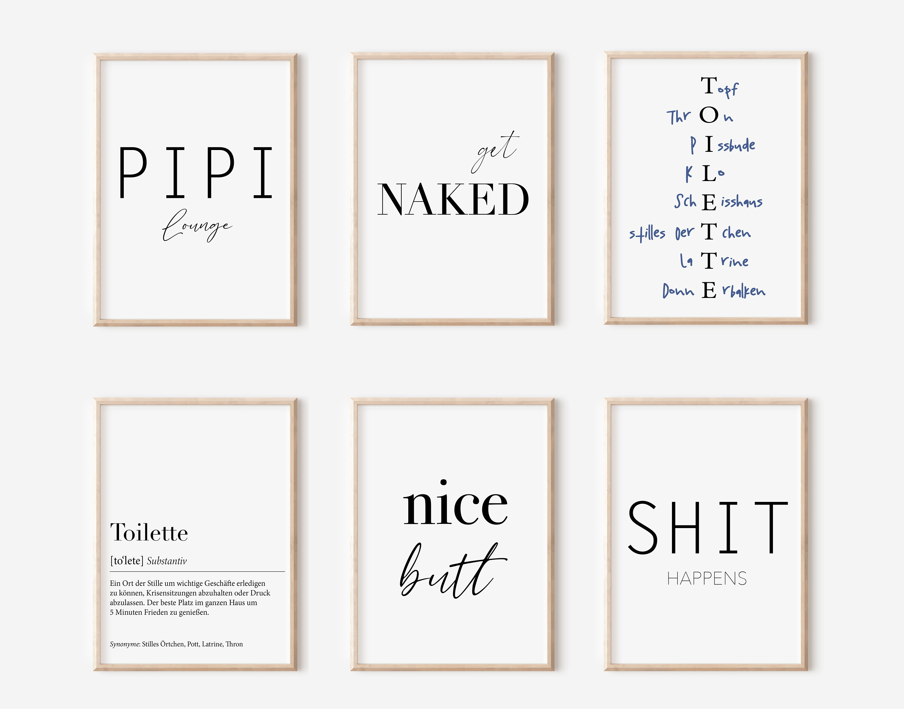 Poster Set Badezimmer | Bathroom Print Set | Download Print | Dekoprint ...
