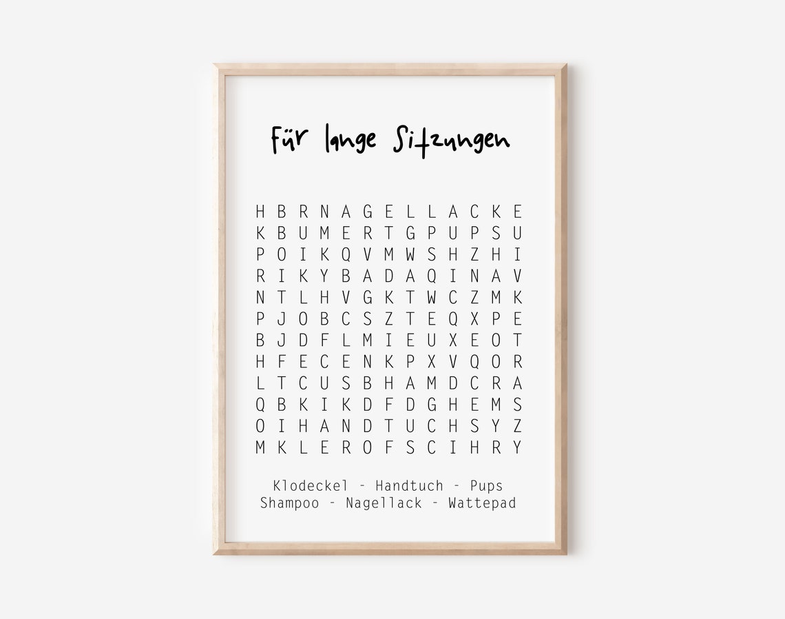 Poster Set Badezimmer | Klo Rätsel Poster lustig | Digitaler Download ...