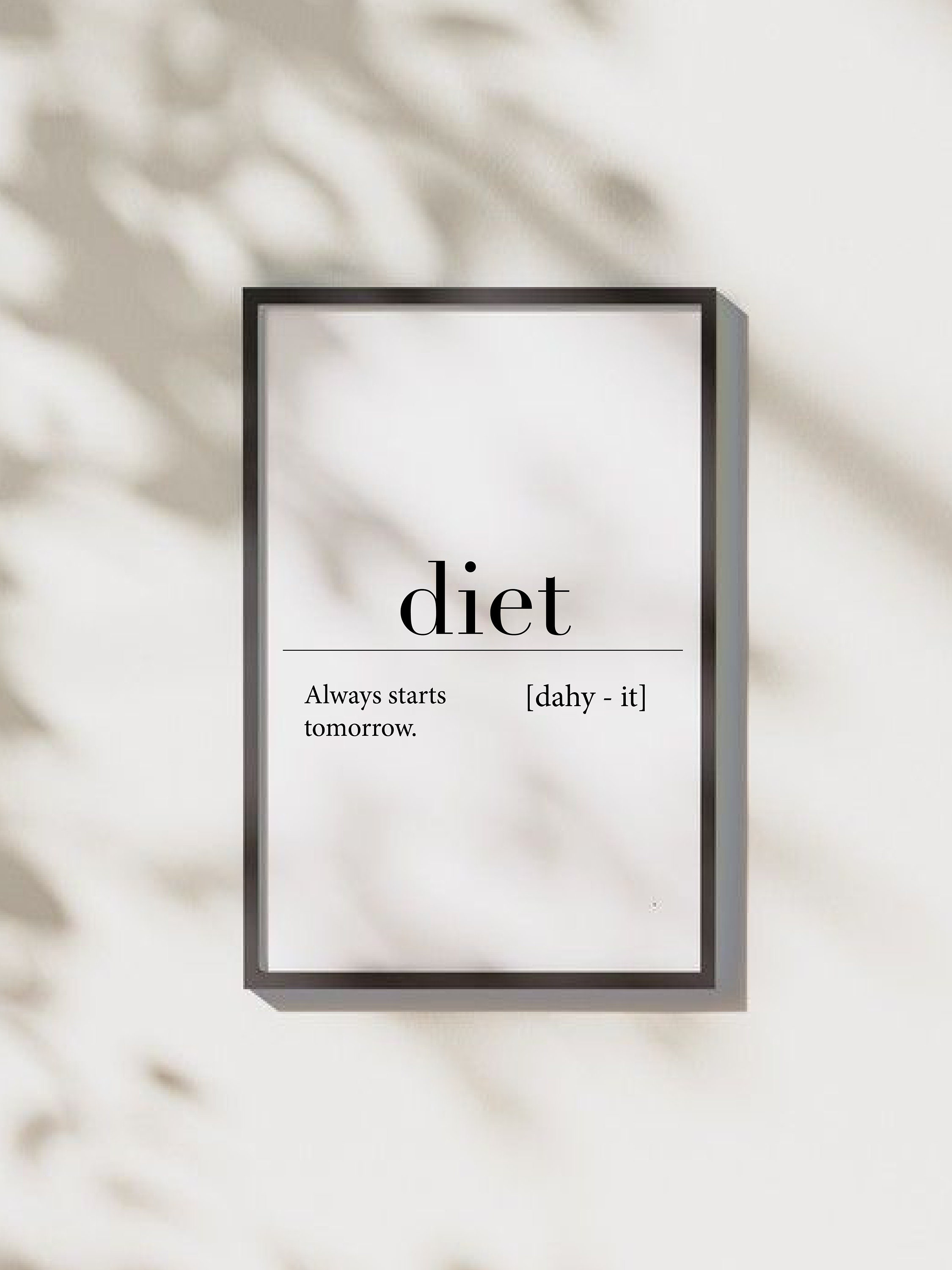 Diet Definition Definition Poster Funny Download - Etsy UK