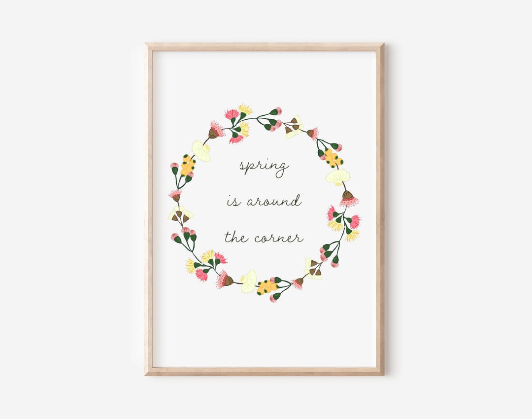 Spring is Around the Corner Poster | Welcome Sign | Digital Download ...