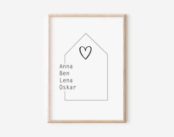 Personalized Family Poster House Digital Download Move-in - Etsy