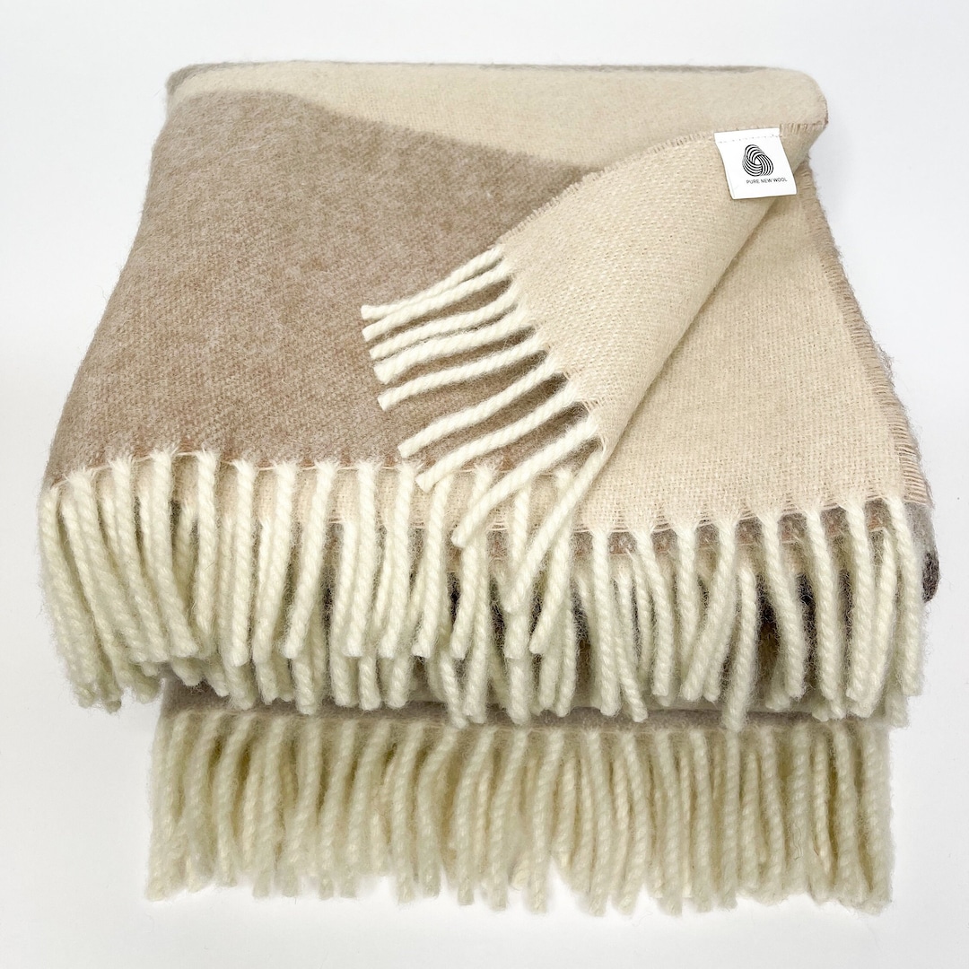 High Quality Wool Blanket Throw Plaid Nature Mountain Ornaments Made in ...