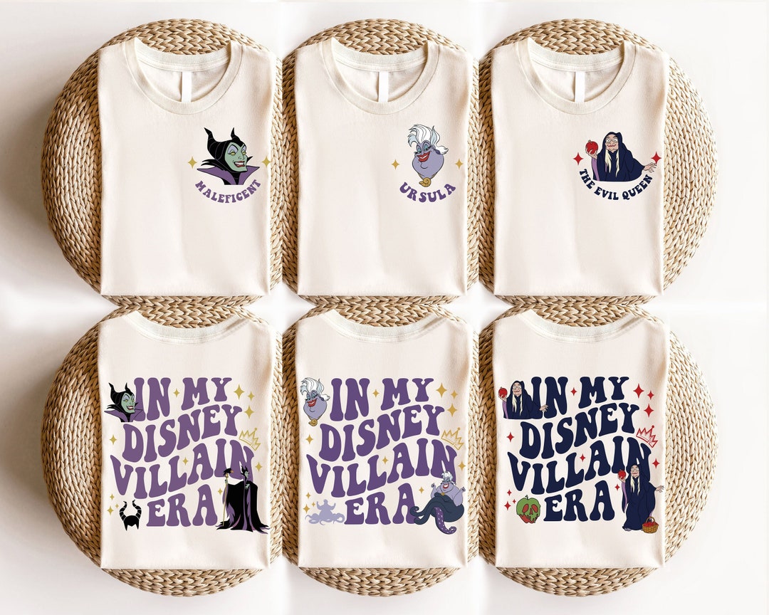 In My Disney Villains Era Sweatshirt, Bad Witches Villains Shirt, Maleficent Evil Queen Ursula ...