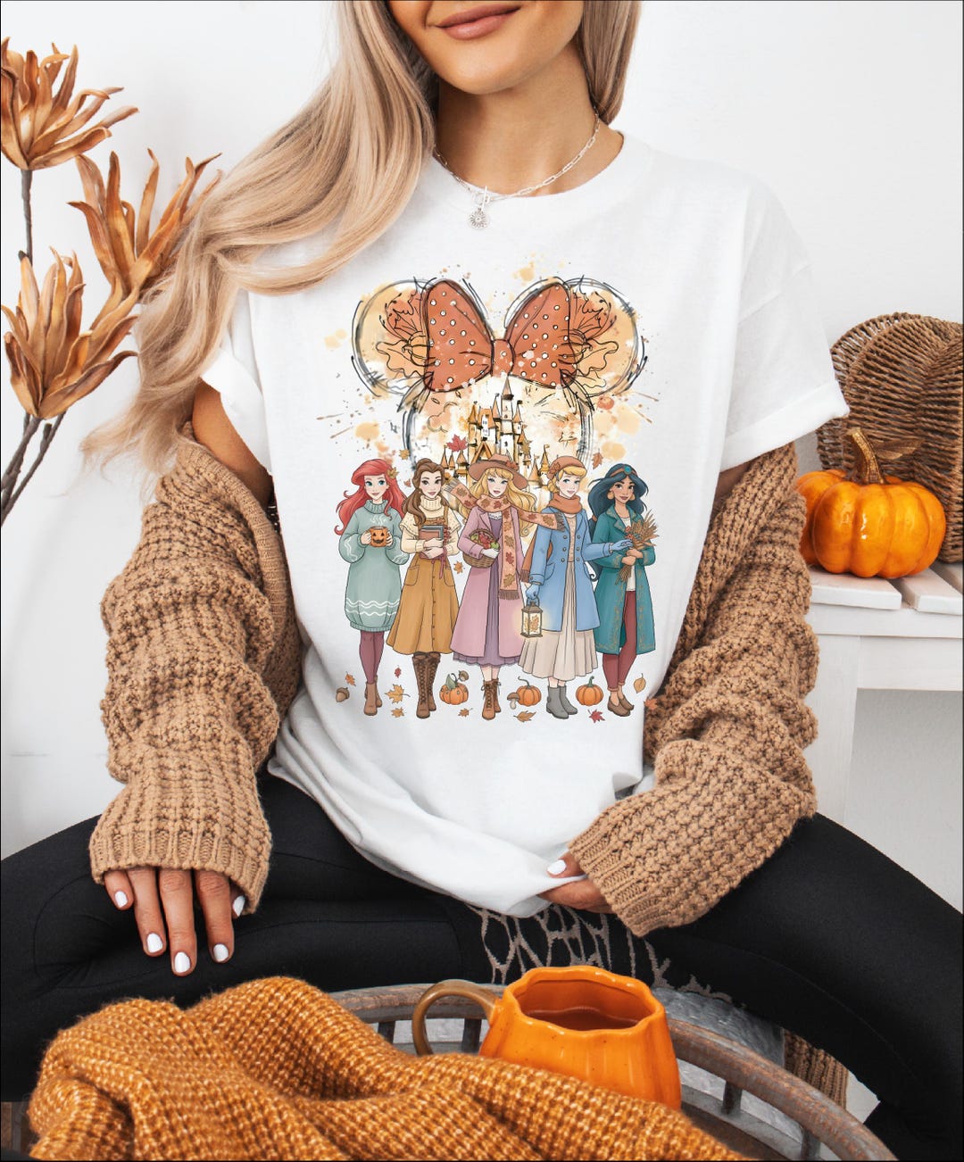 Fall Disney Princess Shirt, Halloween Princess Sweatshirt, Fall ...