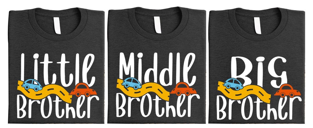 Big Brother Middle Brother Little Brother Shirts, Brother Matching Tee ...