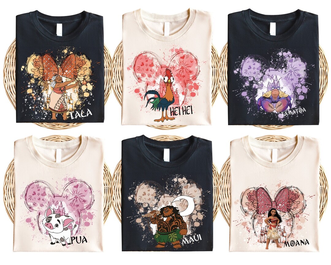 Disney Moana T-shirt, Pua and Hei Hei Shirt, Moana Movie Characters Tee ...