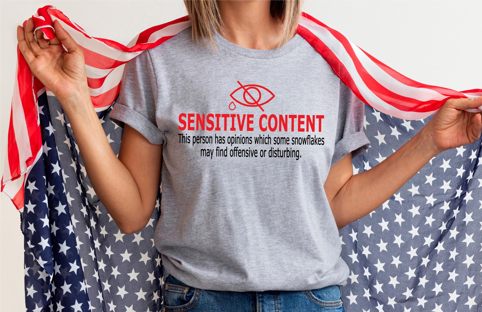 Sensitive Content Shirt, Funny Political Sweatshirt, Republican Shirt ...