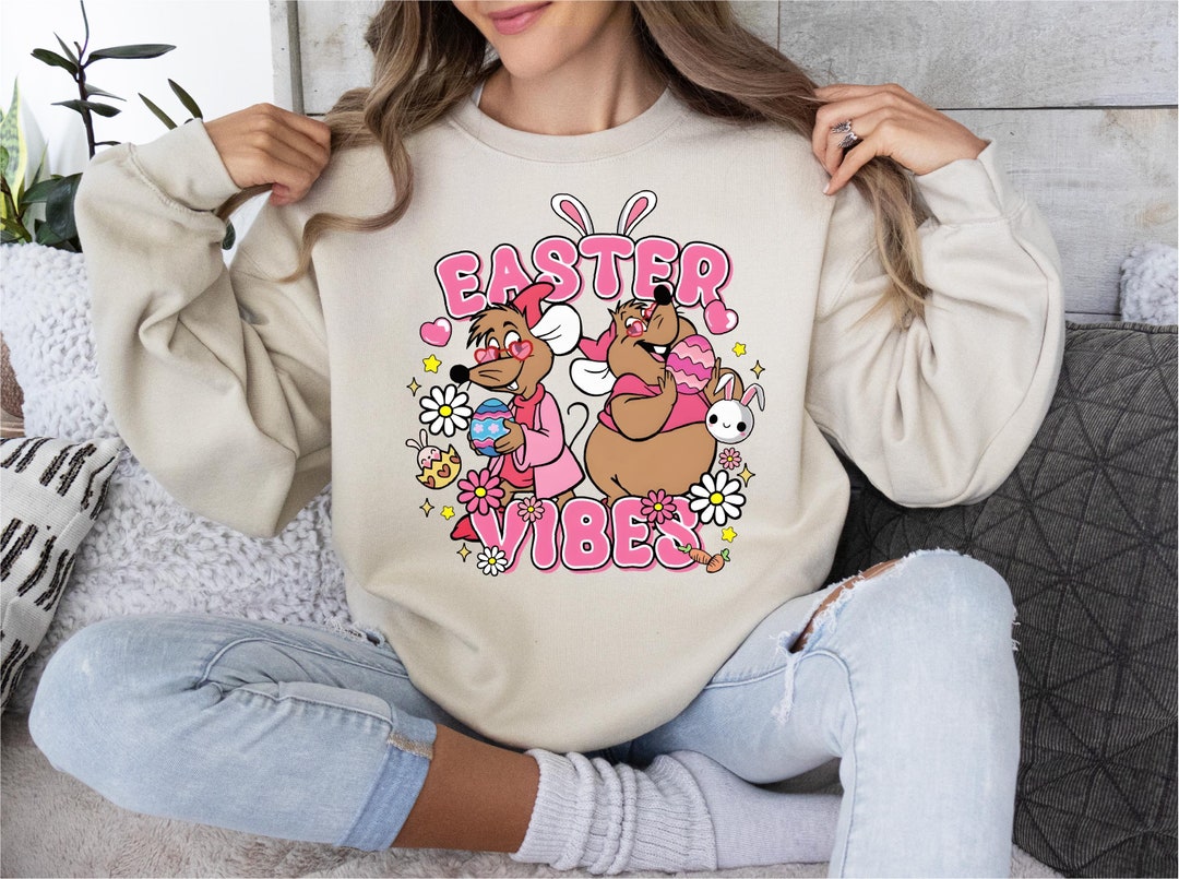 Gus Gus and Jaq Easter Vibes Tee, Easter Sweatshirt, Happy Easter T ...