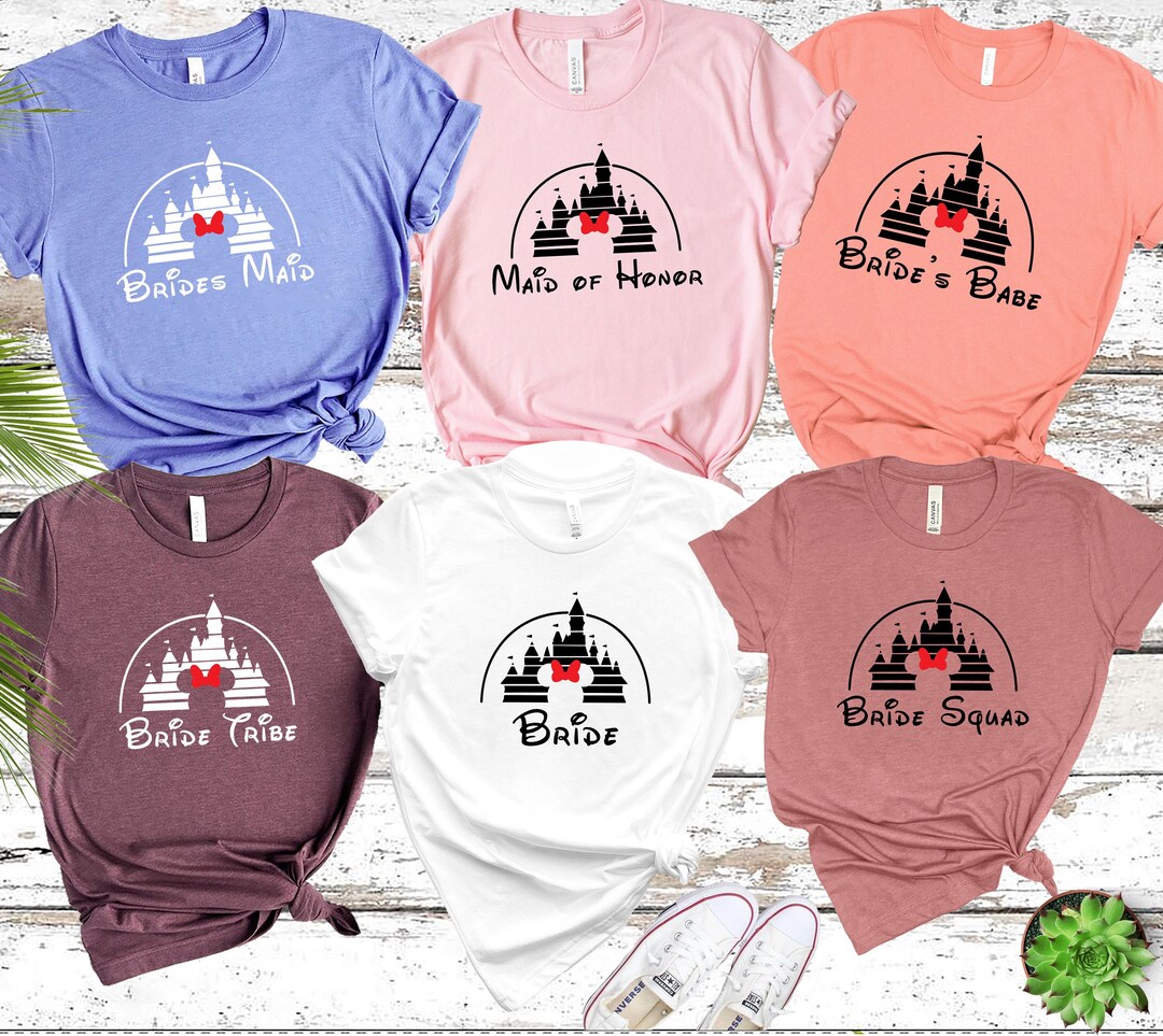 Disney Bachelorette Party Bridal Party Shirts Disney Wedding - Etsy